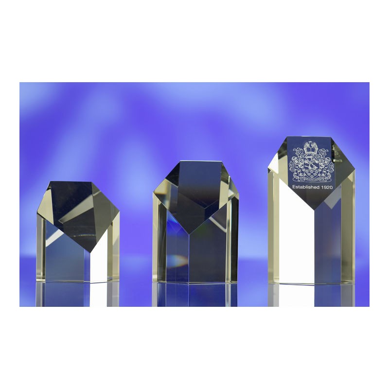 3D crystal pentagonal award trophy - 3D Crystal Art
