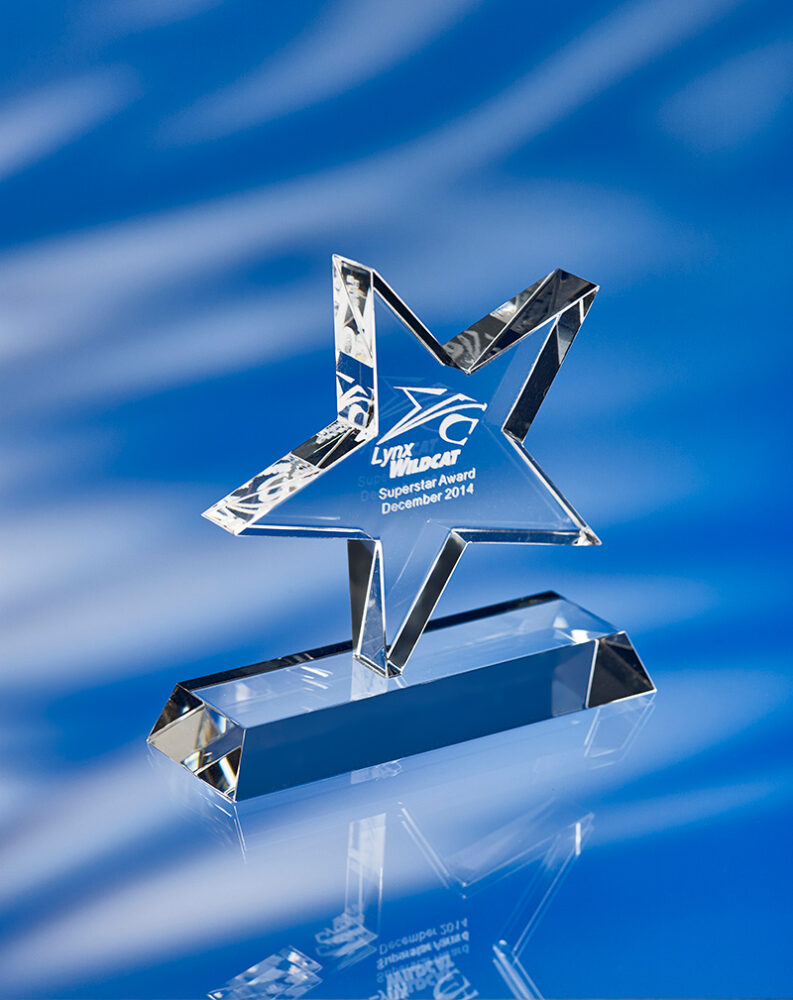 SLANT STAR AWARD - 3D Crystal Art